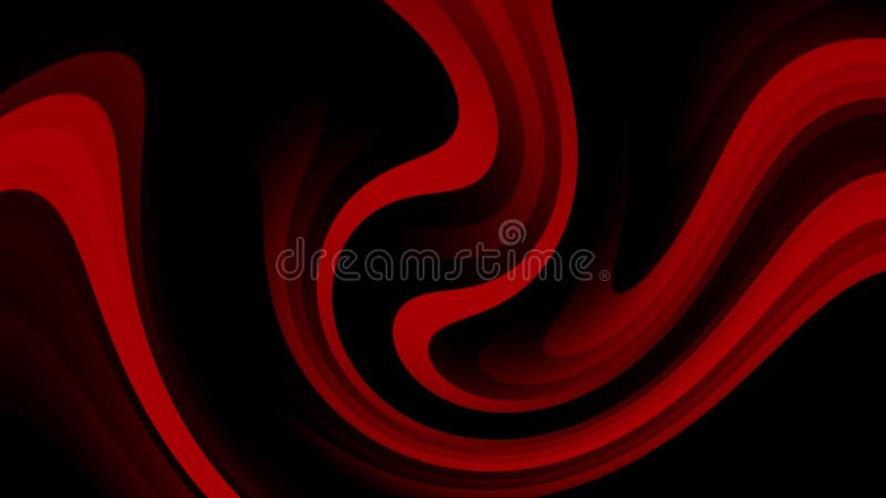 4k Abstract Background Animation of Curved Red and Black Moving Stripes ...