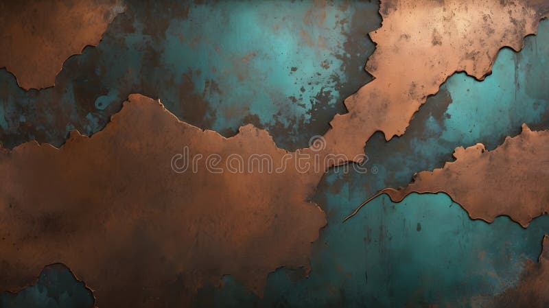 4K Abstract Copper Patina Texture Resembling Peeling Map Contours Stock ...