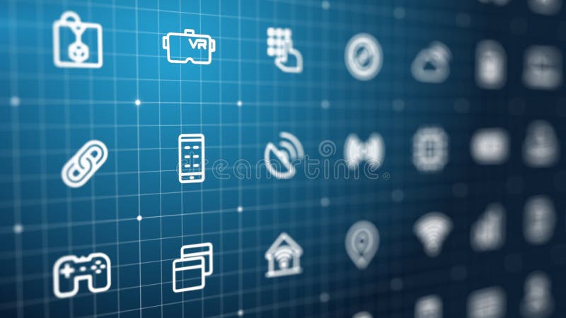 4K Abstract 3d Animation. Digital Technology, Internet Background ...