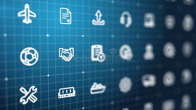 4K Abstract 3d Animation. Global Logistic, Distribution, Delivery ...