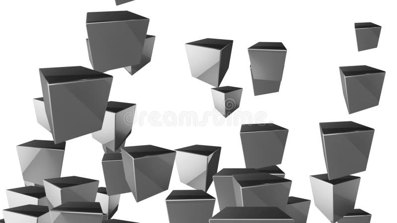 4k Abstract 3d Box Cube Particle Design Technology Art Space Background ...