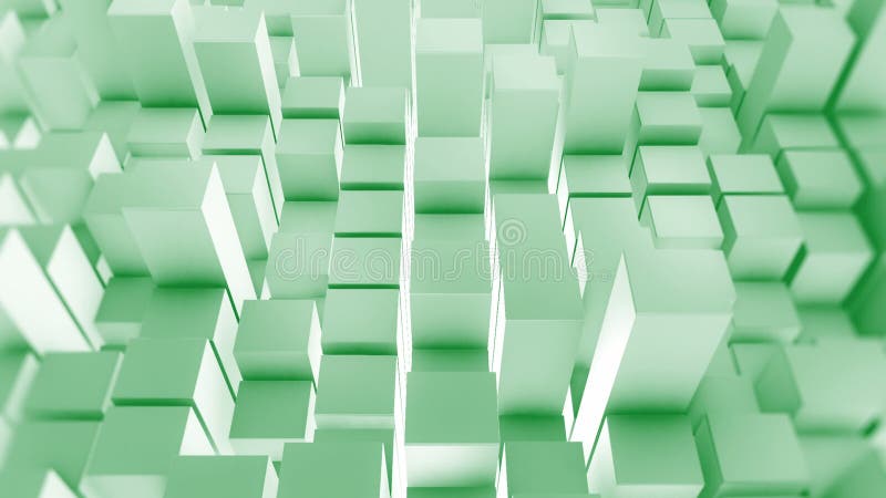 4K Abstract 3D Green Blocks Backgrounds Stock Footage - Video of color ...