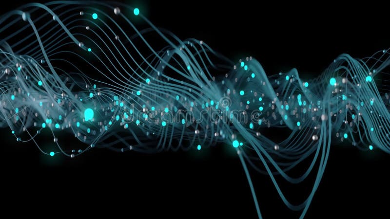 4K Abstract Depiction of Data Flowing Over a Network. Stock Video ...