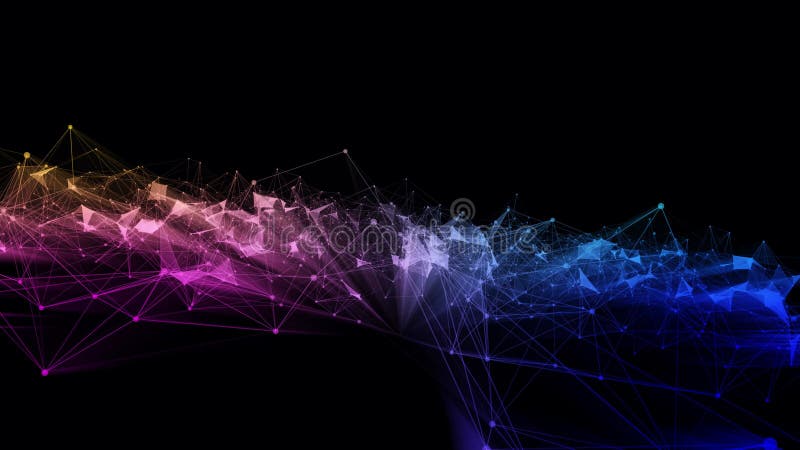 4k Abstract Digital Background with Graph Made of Nodes Shaped ...