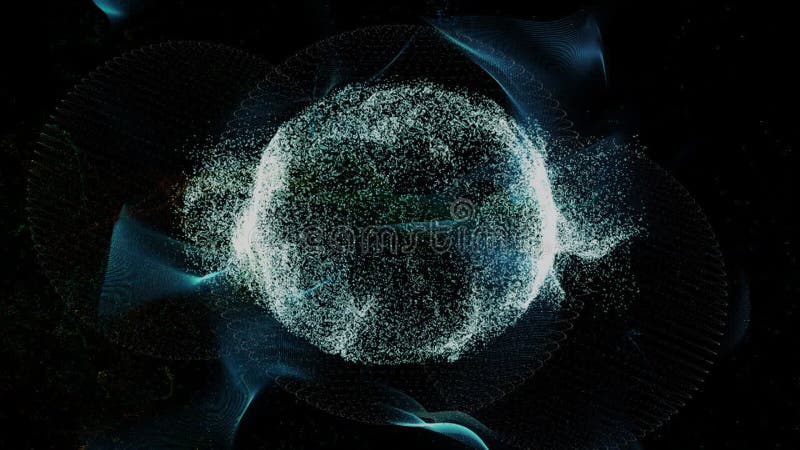 4K of Abstract Digital Circular Dynamic Wave. Technology Smart Wave ...