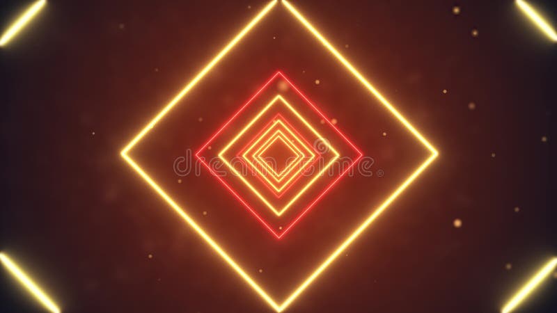 4k Abstract Digital Neon Polygon Loop Animation Background. Stock Video ...