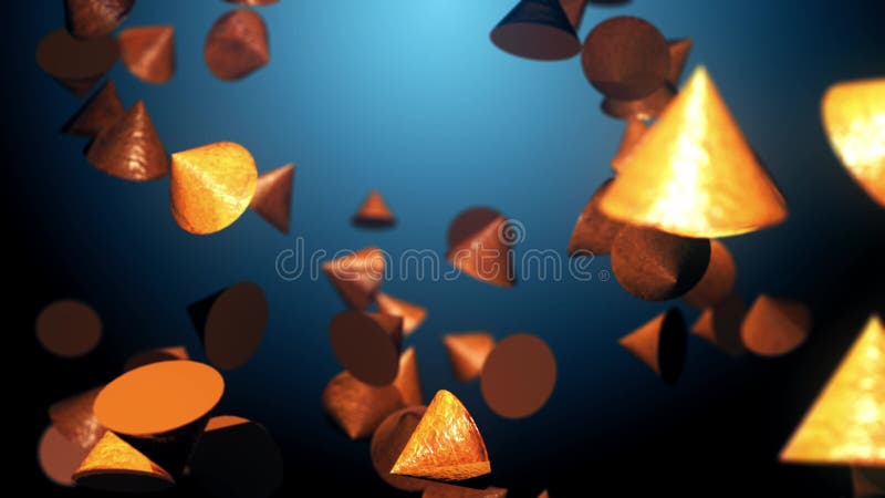 4K Abstract Falling Objects. Beautiful Motion Graphics Background ...