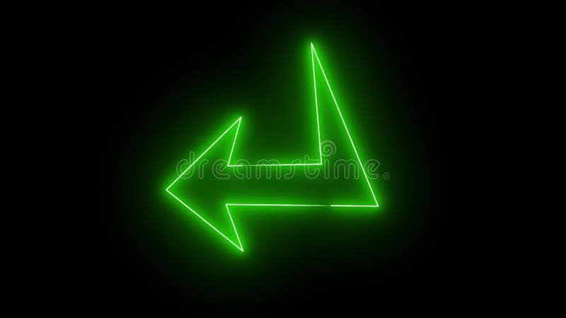 Animation of Glowing Neon Arrows. Looped Neon Lines Abstract VJ ...