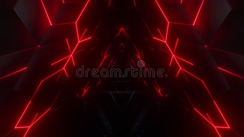4k Abstract Red Neon Lights Tunnels Stock Footage - Video of blue ...
