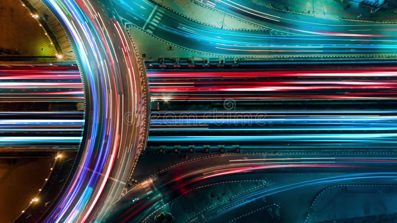 4K Abstract Speed Motion in Highway Road Stock Video - Video of view ...