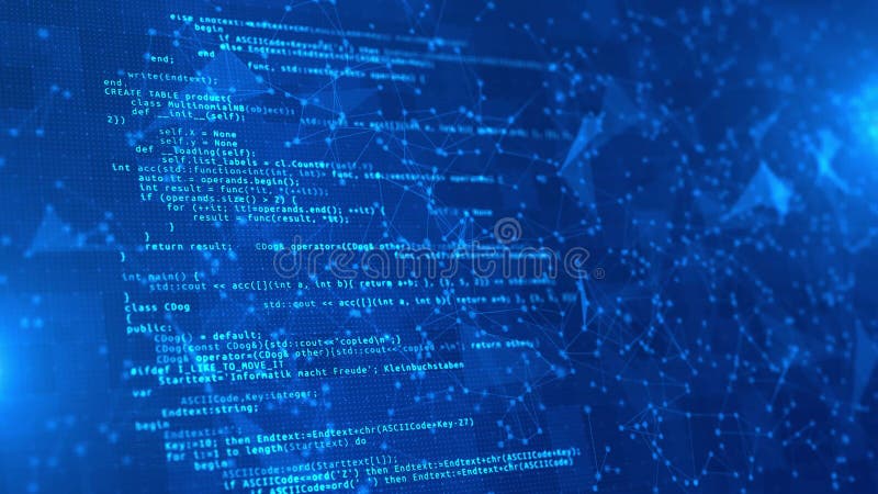 Software Source Code Programming Code On Computer Screen Loop Animation Stock Footage Video