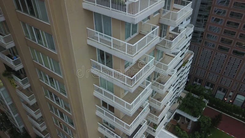 Aerial Balcony View of Dubai Surrounded by Buildings Stock Footage ...