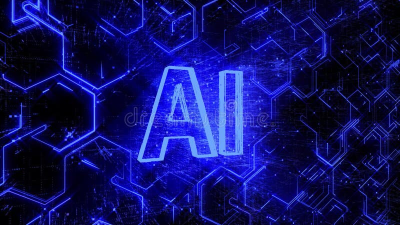 4k AI Word Artificial Intelligence Cloud,design Animation,binary Computer Code. Stock Video ...
