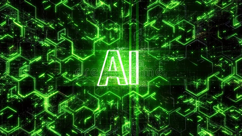 4k AI Word Artificial Intelligence Cloud,design Animation,binary Computer Code. Stock Video ...