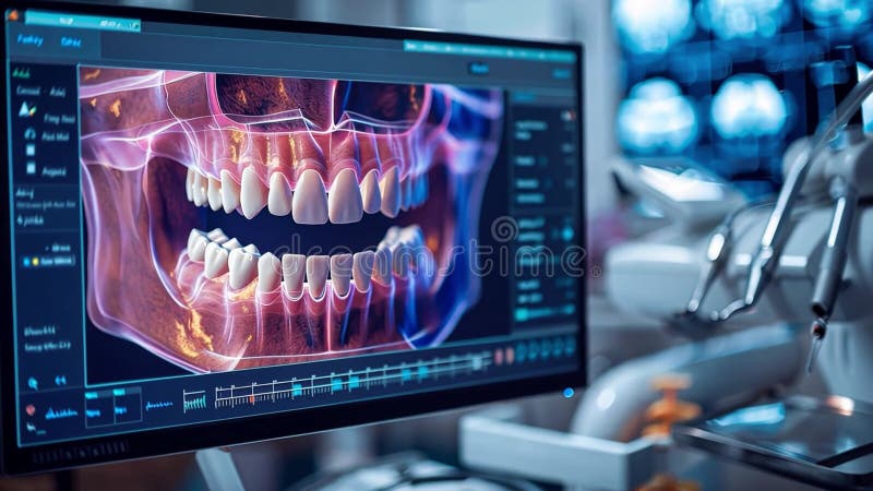 4k Ai Simulation of Cosmetic Dentistry Showcasing Intricate Teeth ...