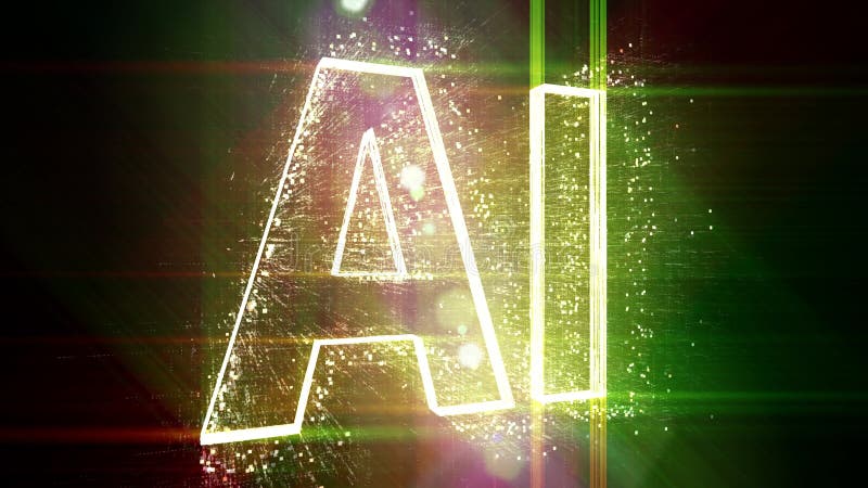 4k AI Word Artificial Intelligence Cloud,design Animation,binary Computer Code. Stock Video ...