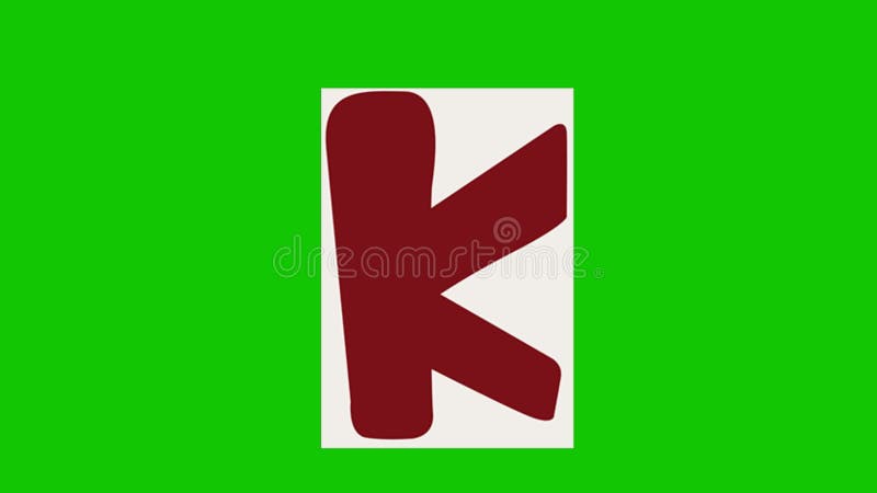 K Alphabet Animation on Green Screen Stock Footage - Video of ...