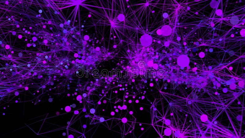 4k Animated Abstract Background Simulating Neural Network Stock Footage ...