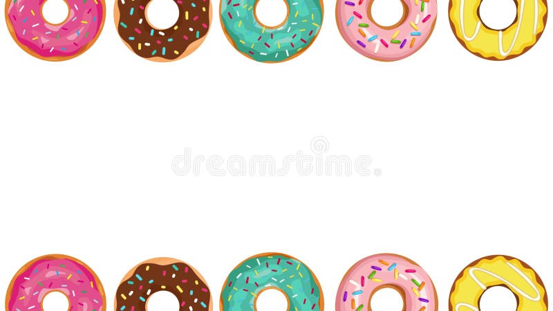 4K Animated Cartoon Background Featuring a Smooth Rotating Donut ...