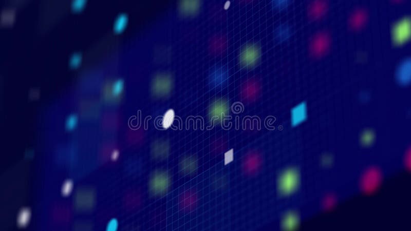 4k Animated Tech Background Made of Twinkling Squares and Circles Stock ...
