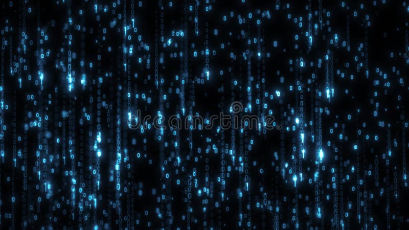 Computer Binary Code Data Falling Loop Stock Footage Video Of Digital