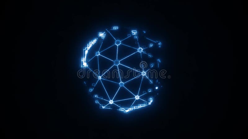 Cyber Hud Circle Technology Icon Reveal Background Loop Stock Video ...