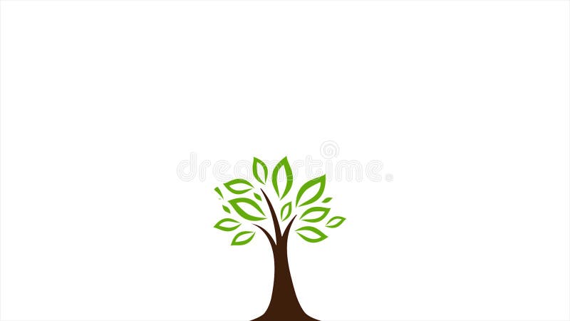 Abstract Tree Icon Silhouette Reveal Animation Stock Video - Video of ...