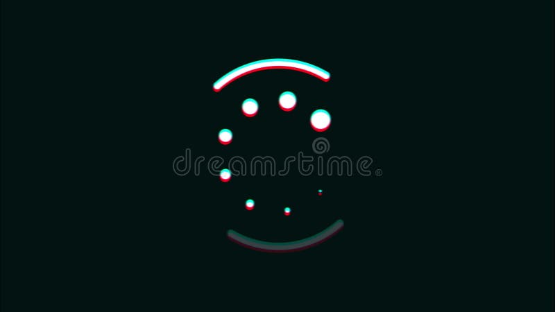 Loading Icon with Technology Glitch Fx Stock Video - Video of motion ...