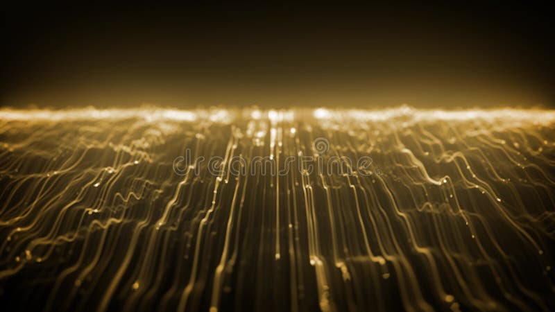 Abstract Light Gold Strings Flowing Background Loop Stock Video - Video ...
