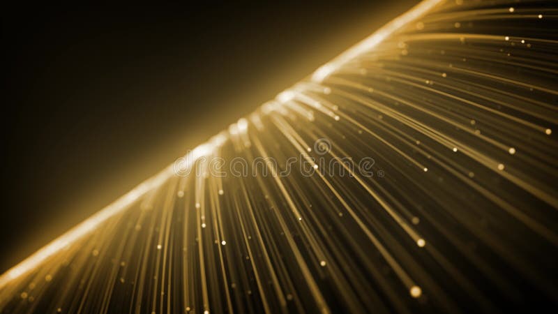 Abstract Light Gold Strings Flowing Background Loop Stock Video - Video ...
