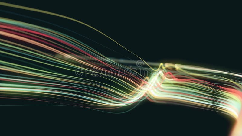 Abstract Slow Motion Swirling Strings Particles Background Loop Stock ...