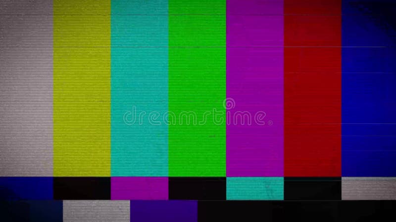 4K Animation on Analog TV Color Bars Stock Video - Video of television ...