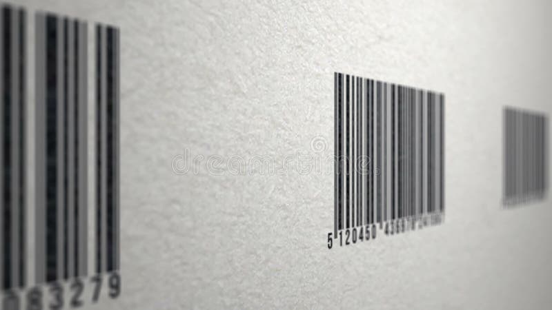 4k - Animation of Barcode on Paper Texture Stock Footage - Video of ...
