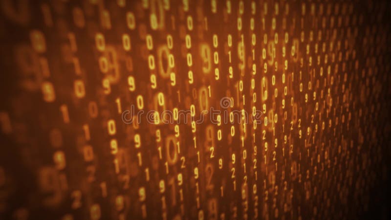 Computer Screen with Binary Code Loop Stock Footage - Video of abstract ...