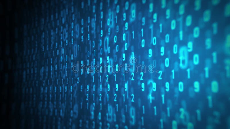 Computer Screen with Binary Code Loop Stock Video - Video of counting ...