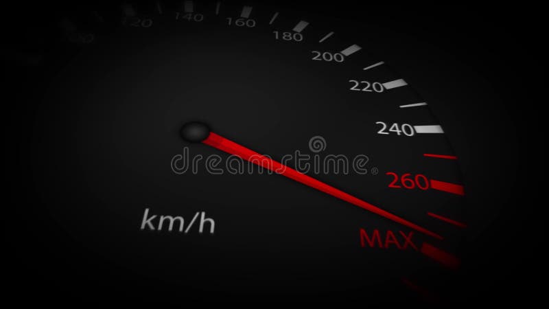 4K Car Speedometer with Speed Level Scale Animation. Stock Video ...