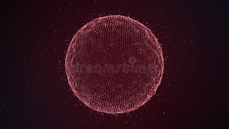 Abstract Digital Sphere Glowing and Flowing Loop Stock Footage - Video ...