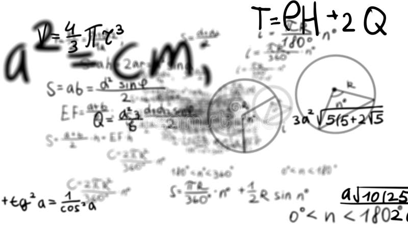 4k Animation of Geometric Formulas Stock Footage - Video of drawing ...