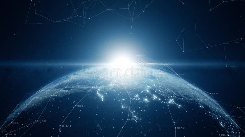 Earth Technology Background Loop Stock Video - Video of continent, loop ...