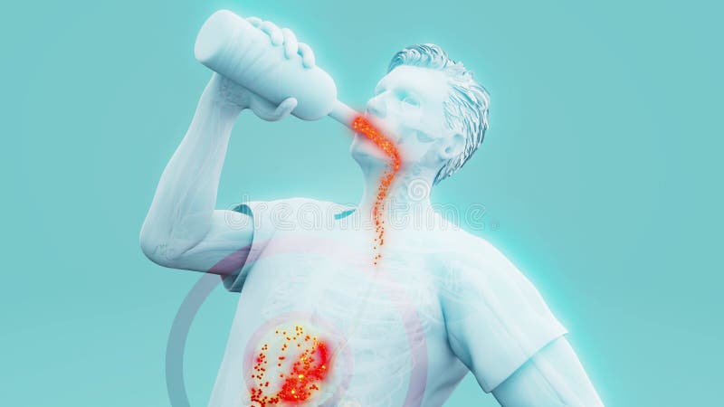 4K Animation of a Man Drinking Stock Video - Video of alcohol, relapse ...
