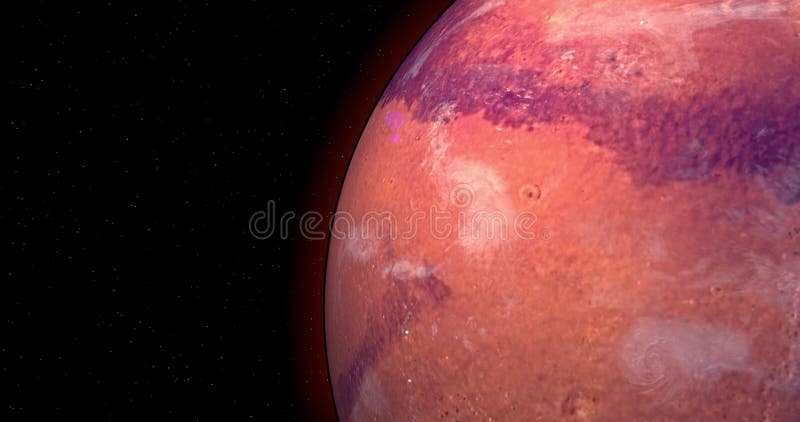 4K Animation of Mars Rotating on the Universe. Stock Footage - Video of ...
