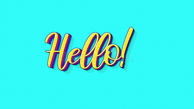 Hello Message with Pop Art Style Effect Stock Footage - Video of ...