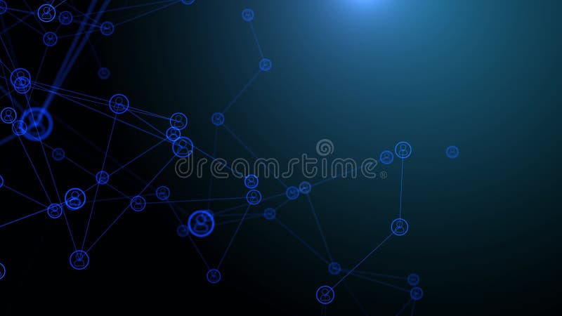 4k Animation of Network of Connections Dot Node People Icons ...