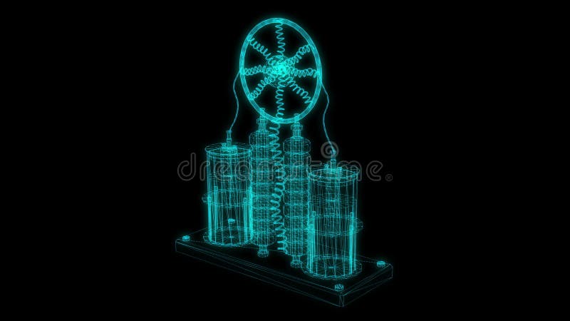 4k Animation of Old Wire Frame Electrostatic Machine Stock Video ...