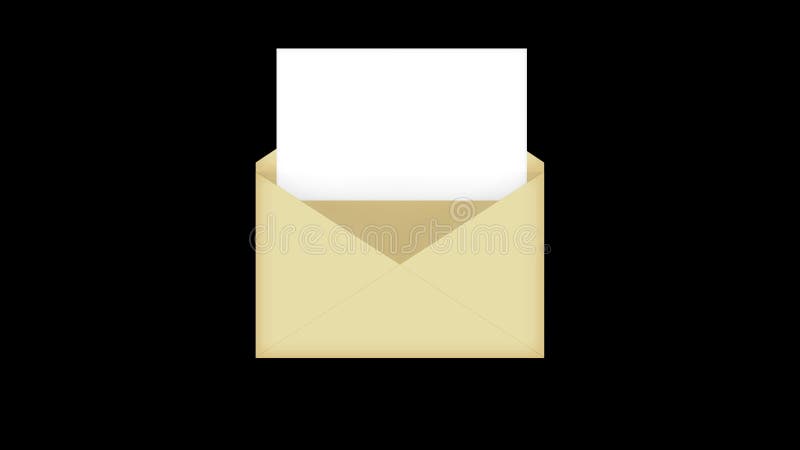 4K Animation of Opening an Envelope and Opening the Paper Inside Stock ...