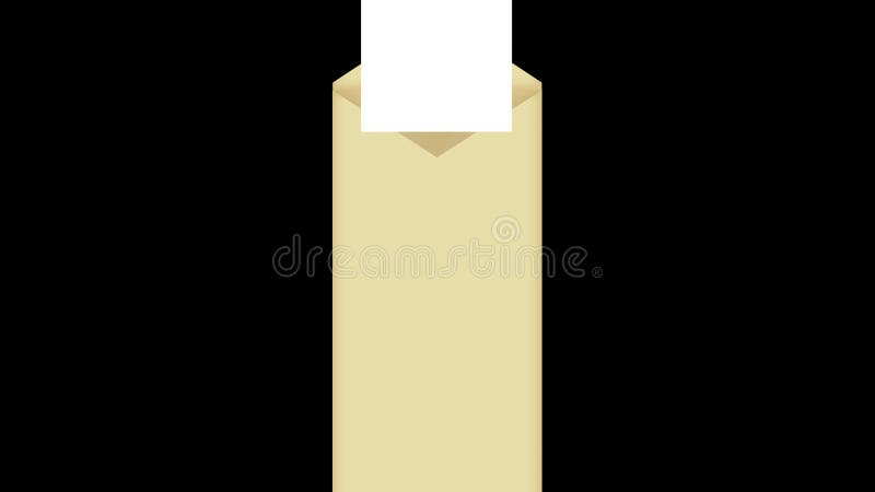 4K Animation of Opening an Envelope and Opening a Pass Notification ...