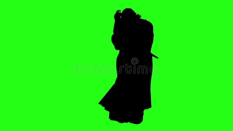 4K Animation - Silhouettes of People Hugging on Green Screen Stock ...