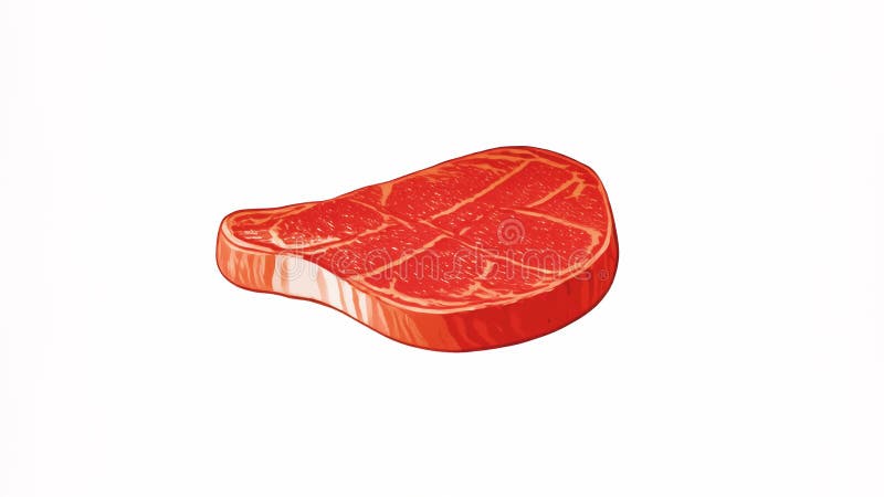 4k Animation of a Steak Isolated on a White Screen Stock Footage ...