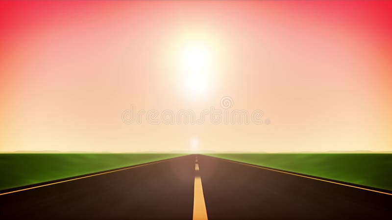 Road Trip on Highway Sunset Background Seamless Loop Stock Video ...