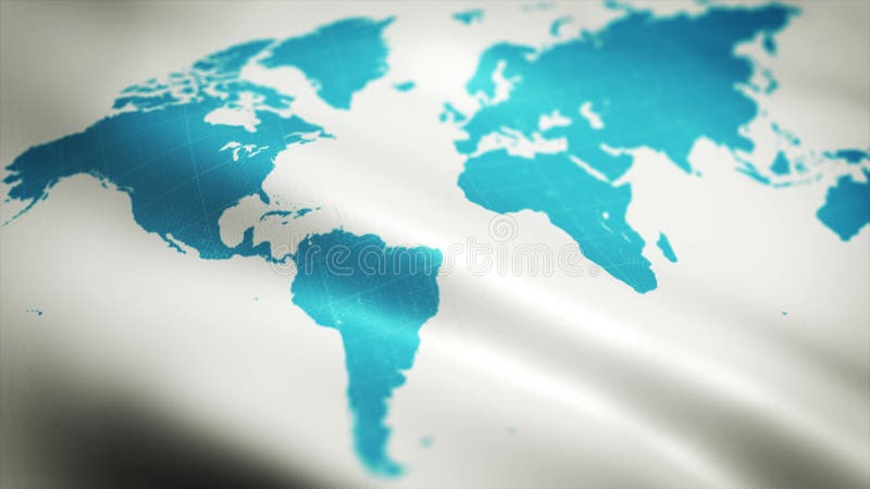 World Map Flag Waving Textured Background Loop Stock Video - Video of ...